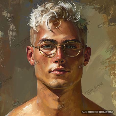 Ai创作图数字肖像插画 厚涂头像 手绘墨镜男 人物肖像 厚涂手绘 原创厚涂 帅哥插画 写实人物绘画 厚涂插画 半身头像板绘 厚涂风格 写实的