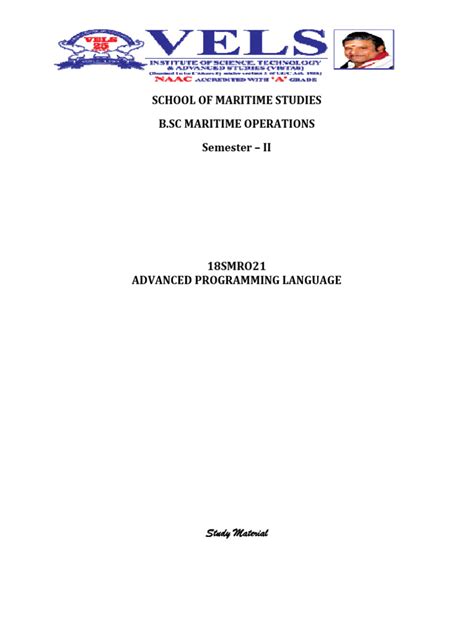 18smro21 Advanced Programming Languange 100018 Pdf Java