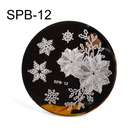 Badu Bg Шаблон за отпечатване на изкуство за нокти лак за нокти правоъгълник кръгли