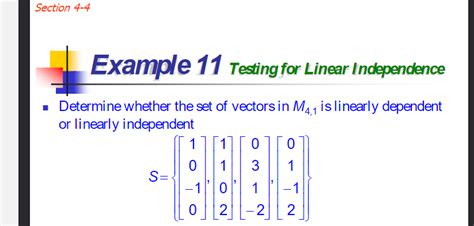 solved section 4 4example 11 ﻿testing for linear