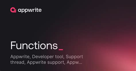 Functions Threads Appwrite
