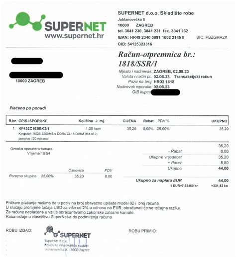 Kingston 16 Gb 2 X 8 Gb 3200 Mt S Ddr4 Cl16