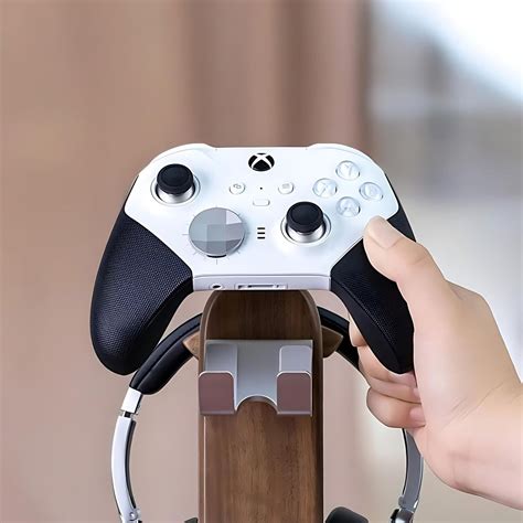 Walnut Controller And Headphone Rack Gaming Organiser T For Him