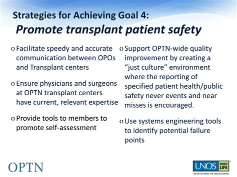Ppt Optn Strategic Plan For Organ Transplantation Growth And Safety