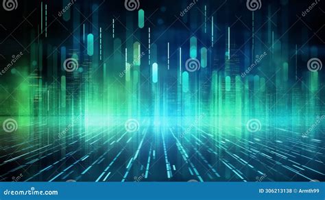 Abstract Blue Technology Background With Binary Code Illustration Stock