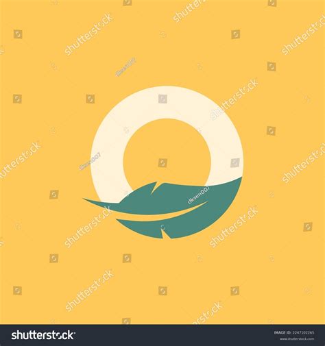 O Letter Leaf Symble Eco Logo Stock Vector Royalty Free 2247102265