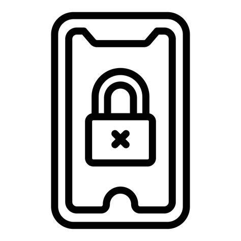 Locked Smartphone Icon Outline Vector Code Login 15041531 Vector Art At Vecteezy