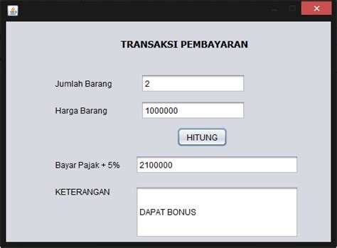 Belajar Aplikasi Sederhana Jframe Java Contoh Aplikasi Sederhana