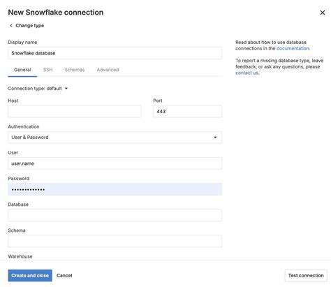 Configure A Database Connection Datalore Documentation