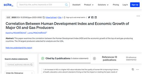 Correlation Between Human Development Index And Economic Growth Of