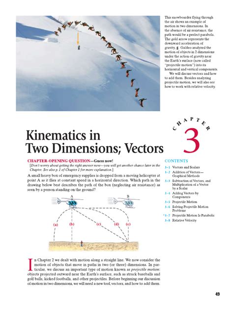 Kinematics Vectors Pdf