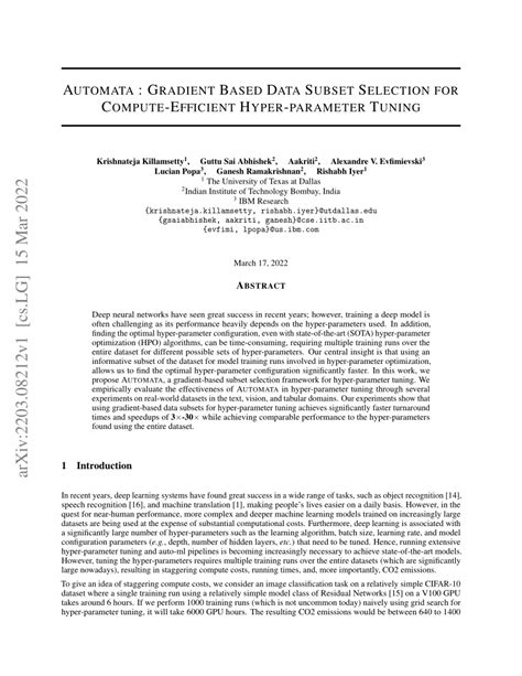 Pdf Automata Gradient Based Data Subset Selection For Compute
