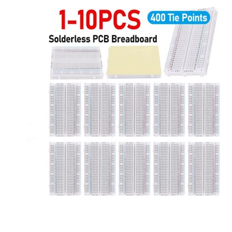 1 10pcs 400 Tie Points Solderless Pcb Breadboard Mini Universal Test Protoboard Diy Bread Board