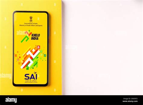 Assam India January 31 2021 Khelo India App Logo On Phone Screen