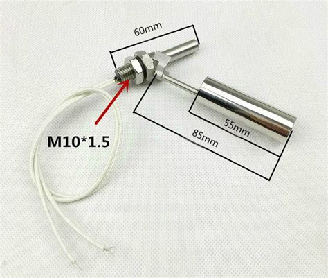 Stainless Steel Side Mounted Water Tank Float Switch 220V Liquid Water Level Sensor Switch M10
