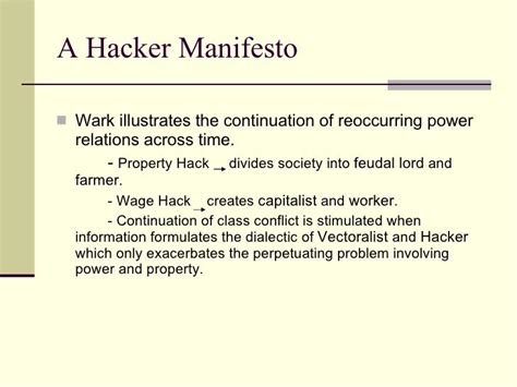 A Hacker Manifesto