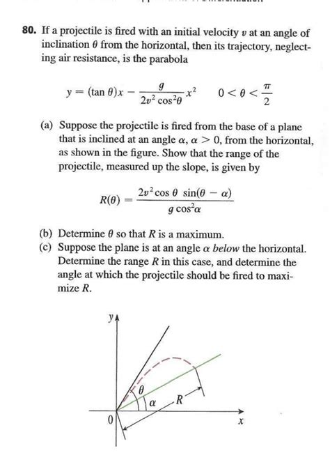 Solved If A Projectile Is Fired With An Initial Velocity Chegg