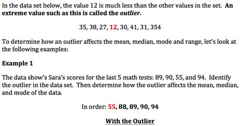 Unit 7 3 And 7 4 Effects Of The Outlier Choosing The Appropriate Measure Mr MartÍnezs Math