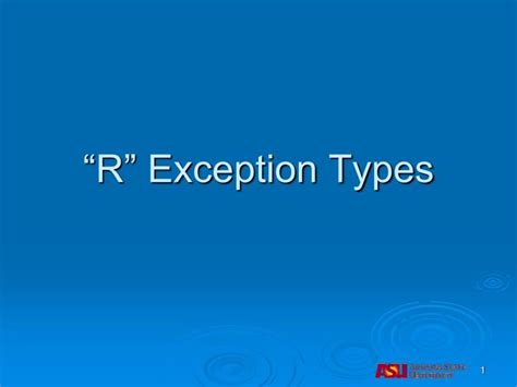 PPT R Exception Types PowerPoint Presentation Free Download ID