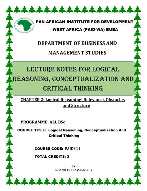 Logical Reasoning Relevance Obstacles And Structure Pdf