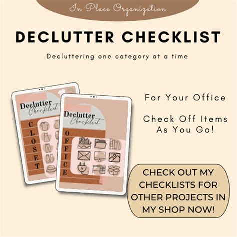 Office Declutter Checklist Motivation For Organizing Your Home