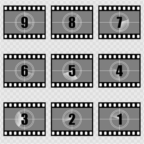 Premium Vector Countdown Silent Film Opening Collections Vintage