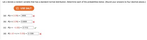 Solved Let Z Denote A Random Variable That Has A Standard Chegg