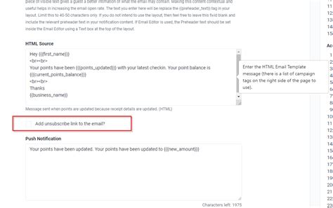 Can I Add An Unsubscribe Link To An Email Notification Template