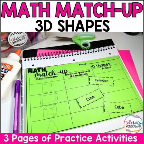 3d Shapes Math Sorts Math Centers Review Interactive Notebook Review A Teachers Wonderland
