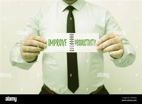 Inspiration Showing Sign Improve Productivity Word For Enhance The