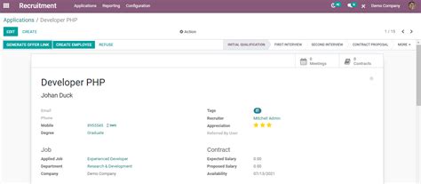 Important Features Of Odoo Recruitment Module
