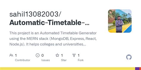 Github Sahil13082003automatic Timetable Generator This Project Is