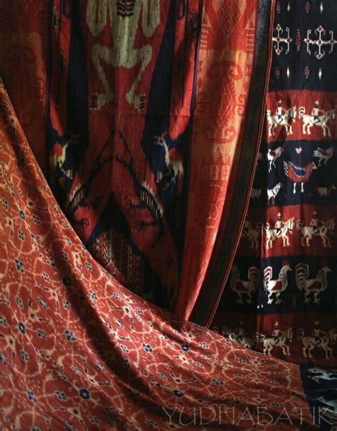 hinggi kombu from sumba my sumbanese ikat collection in red color