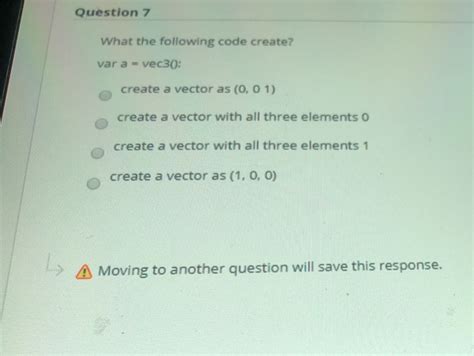 solved question 7 what the following code create var a