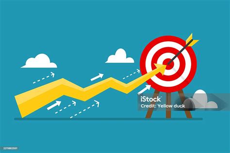 비즈니스 화살표 목표 달성 개념까지 전략 목표는 성공입니다 벡터 일러스트 레이 션 플랫 디자인 Championship에 대한 스톡 벡터 아트 및 기타 이미지 Istock
