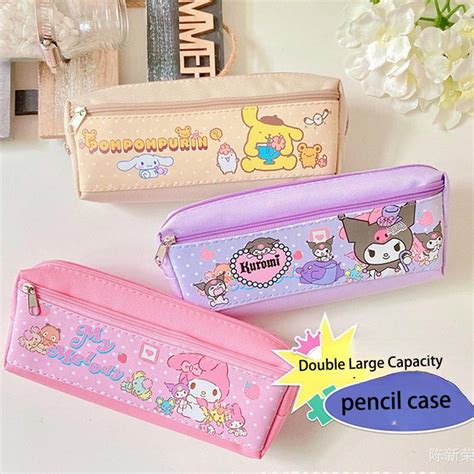 산리오 연필 케이스 이중 대용량 문구 귀여운 소년 소녀 선물 연필 가방 연필 상자 보관 학생 학용품 Aliexpress