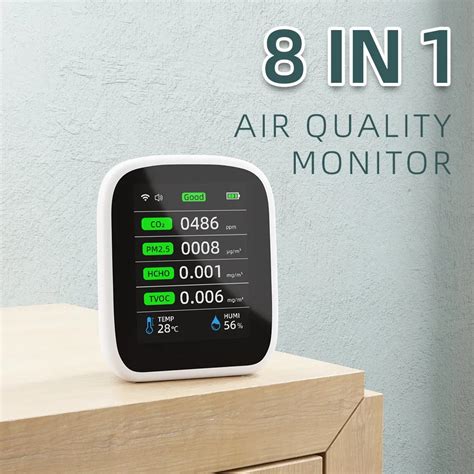 Professional Co2 Gas Detector Analyzer Pm10 Air Quality Sensor Pm2 5 Meter Aqi Monitor Co2