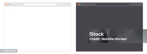 현실적인 웹 브라우저 창 산호 색 배경에 밝고 어두운 모드에서 빈 인터넷 브라우저의 벡터 그림 0명에 대한 스톡 벡터 아트 및