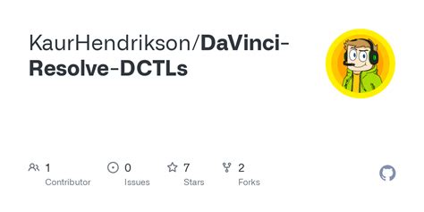 GitHub KaurHendrikson DaVinci Resolve DCTLs