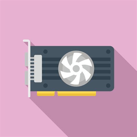 Cpu Video Card Icon Flat Vector Computer Gpu 15150395 Vector Art At Vecteezy