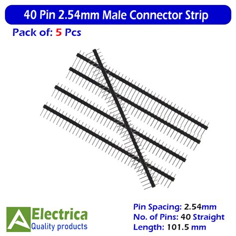 40 Pin Single Row 254mm Male Female Breakable Black Header Pin Connectir Strip For Arduion Diy