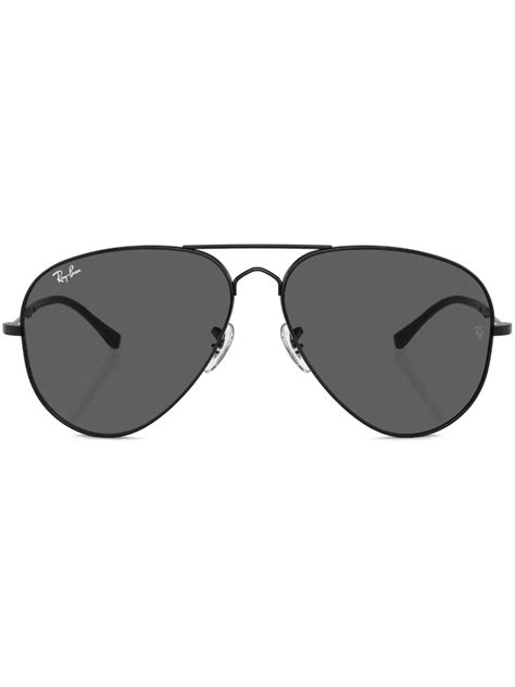 Ray Ban Old Aviator Pilot Frame Glasses Black Farfetch