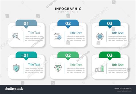 Infographic Template 6 Step Timeline Journey Stock Vector Royalty Free