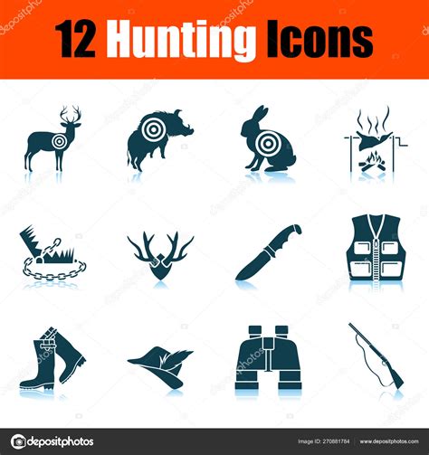 Hunting Icon Set Stock Vector by ©angelp 270881784