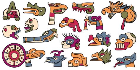 A Set Of Tribal Animals And Skull Aztec Symbols 49795607 Vector Art At