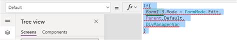 variable not being accepted in default property of power platform