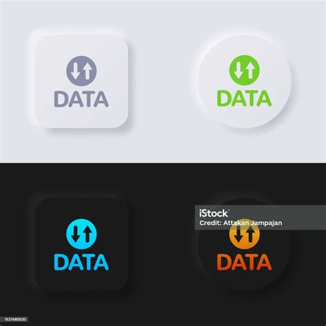 무선 인터넷 연결 아이콘 세트 웹 디자인 응용 프로그램 Ui 등을 위한 다색 Neumorphism 버튼 소프트 Ui 디자인 버튼 벡터 3차원 형태에 대한 스톡 벡터 아트 및