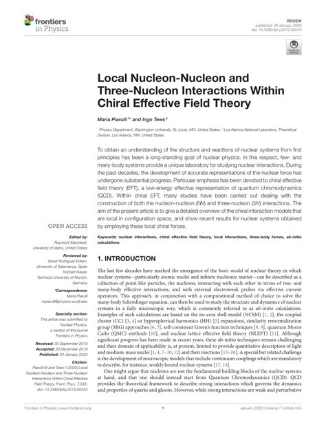 Pdf Local Nucleon Nucleon And Three Nucleon Interactions Within