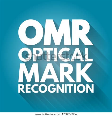 Omr Optical Mark Recognition Acronym Technology Stock Vector Royalty Free 1700855356