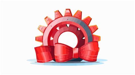 Industrial Design Cog Wheel Element With Letter A Premium Ai